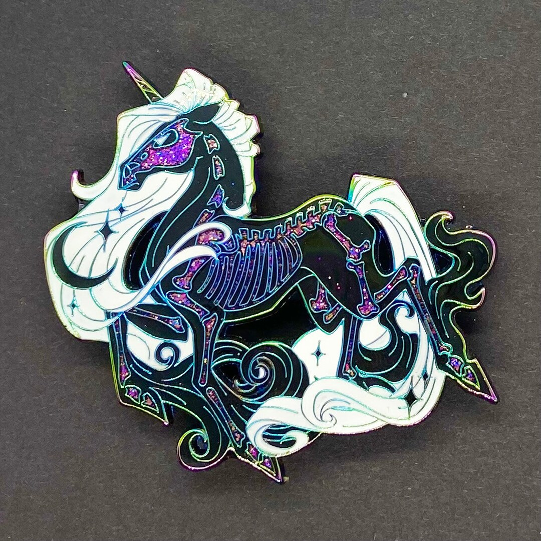 GRADE B Wicked Unicorn D Rainbow Metal Anodized Enamel Pin - Etsy