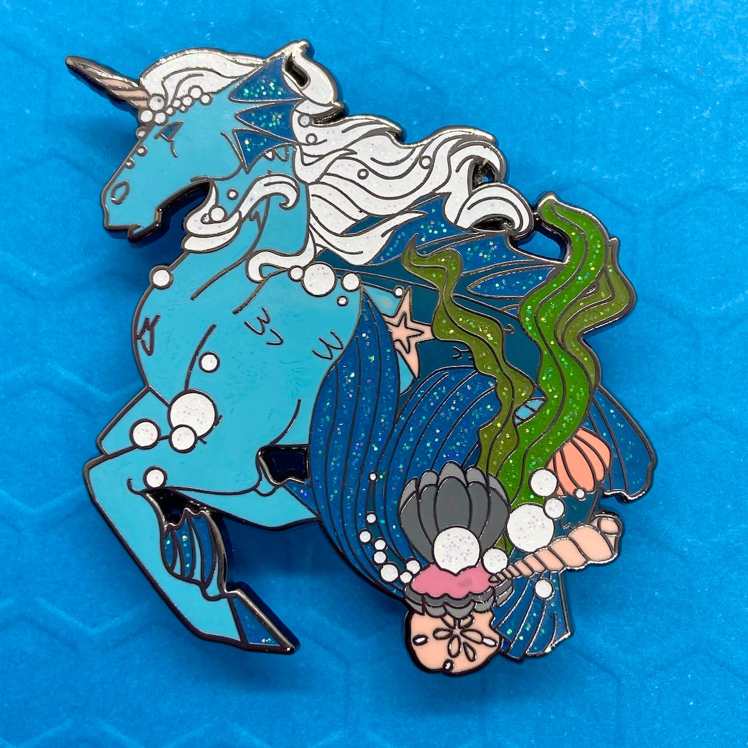 Hard Enamel Mermaidicorn Mermaid Kelpie Capricorn Enamel Pin - Etsy