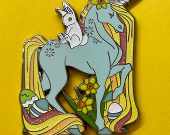 GRADE B Wicked Unicorn B Rainbow Metal Anodized Enamel Pin - Etsy