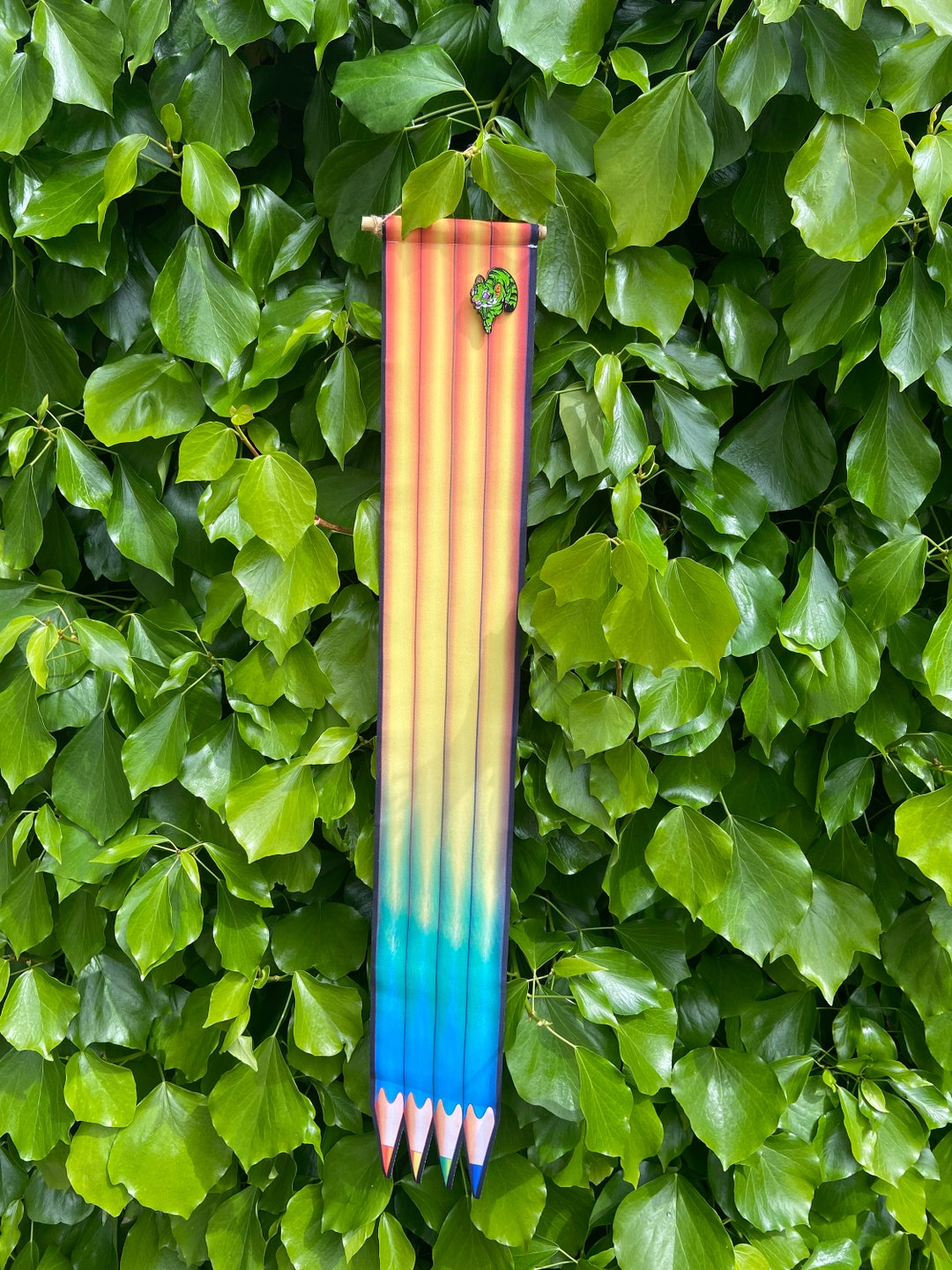 Regular Colored Pencil Shaped Enamel Pin Banner - Etsy