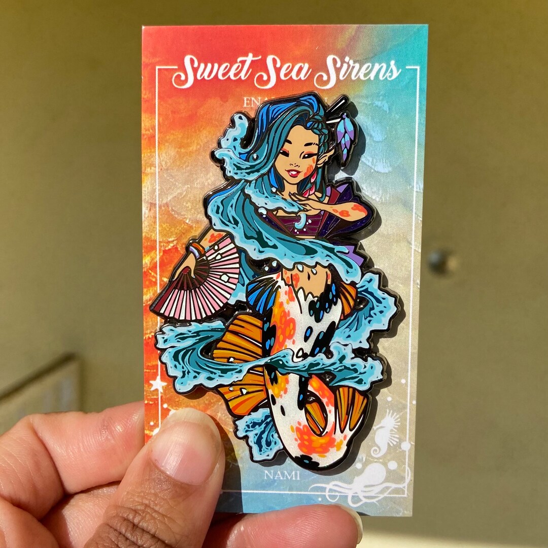 2023 3 Nami the Koi Mermaid Enamel Pin the Big Pin - Etsy