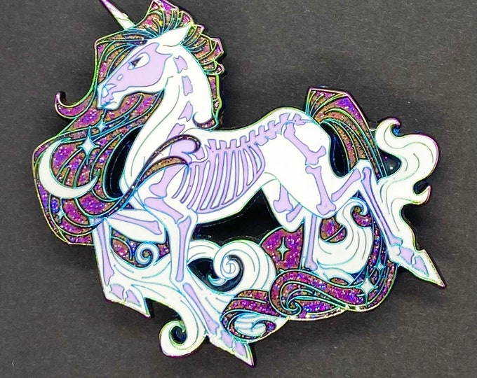 GRADE B Wicked Unicorn B Rainbow Metal Anodized Enamel Pin - Etsy