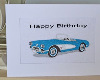 Corvette Birthday Card - Etsy