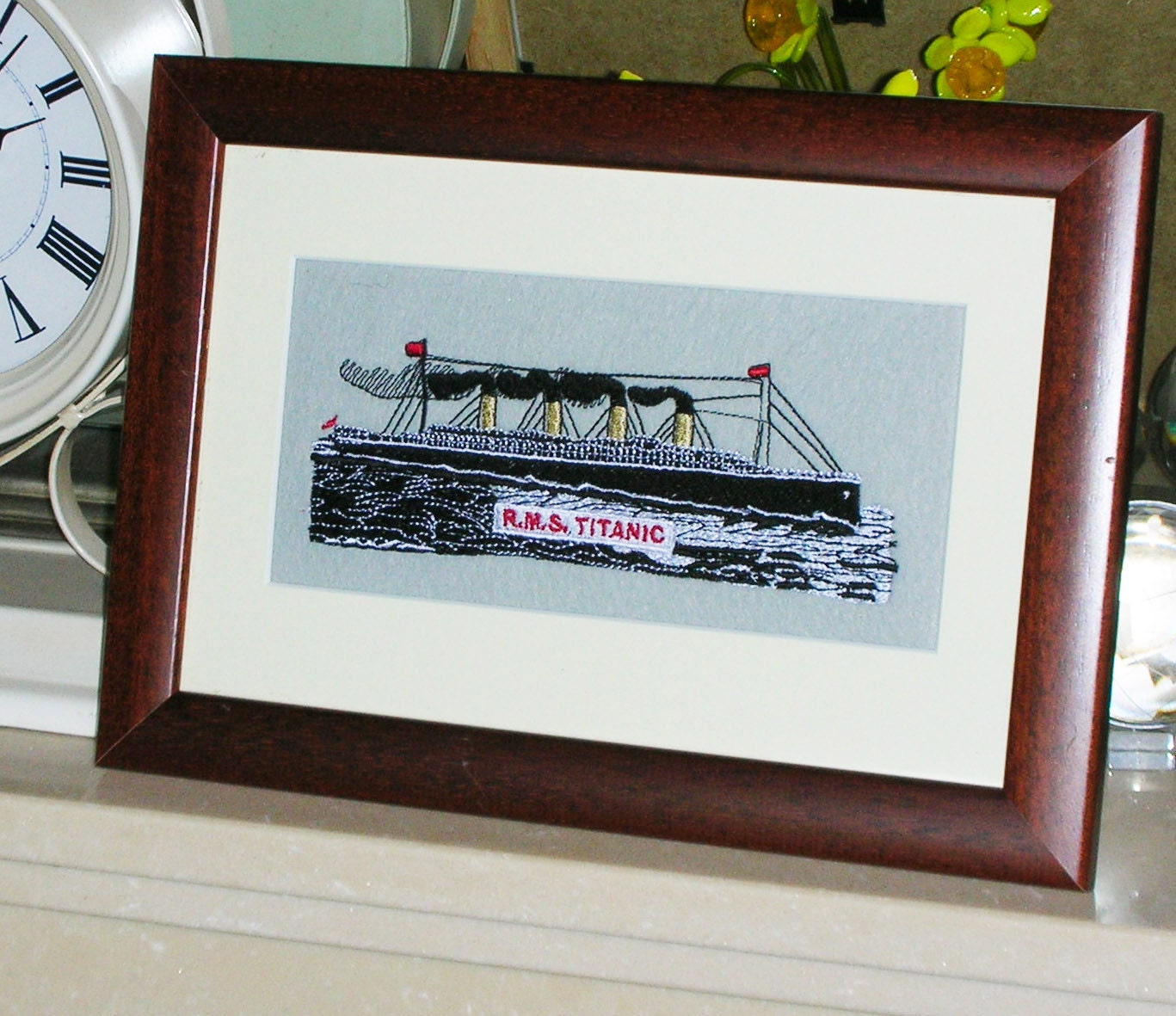 A New Machine Embroidered Hand Finsihed Stevengraph Type Picture Framed ...