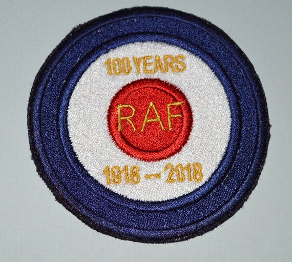 Nueva insignia de tela bordada RAF Roundel 1918-2018 - Etsy España