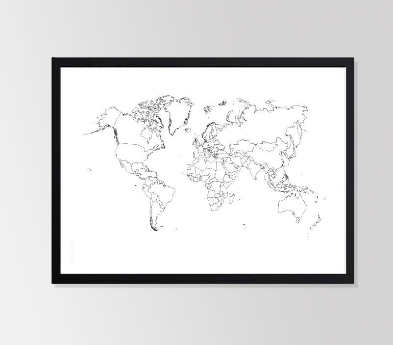 World Map A1 Poster Printable Instant Digital Download - Etsy
