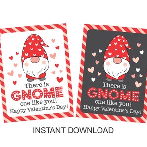 Valentine Gnome Tags Printable / Printable Valentine Gnome Tag ...