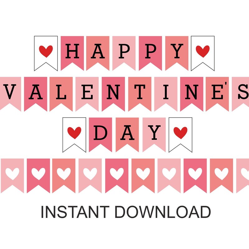 Happy Valentine Day Banners - Etsy