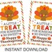 Kids Thanksgiving Tag Printable / Thanksgiving School Treat Tag ...