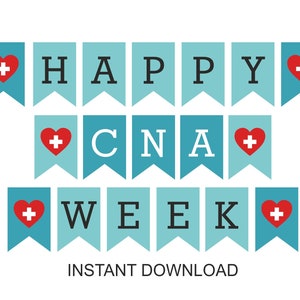 Happy CNA Week Banner Printable / CNA Week Banner / Cna Week Bunting ...