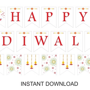 Happy Diwali Banner Printable / Diwali Banner and Decorations / Diwali ...
