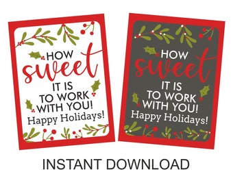 Christmas Coworker Gift Tags | Etsy