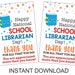 School Librarian Appreciation Tag Printable / School Librarian Gift ...