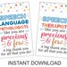 Speech Therapist Gift Tag Printable / Speech Therapist Gifts / Speech ...