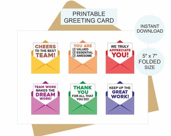Employee Appreciation Card Printable / Employee Appreciation Day Card ...