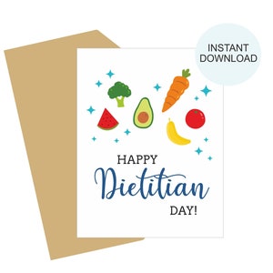 Dietitian Day Card Printable / Registered Dietitian Day Card ...