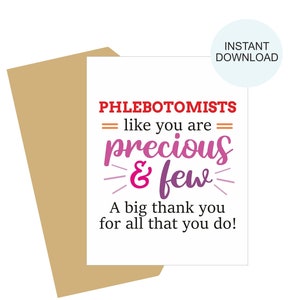Phlebotomist Card Printable / Phlebotomist Week Card Printable ...