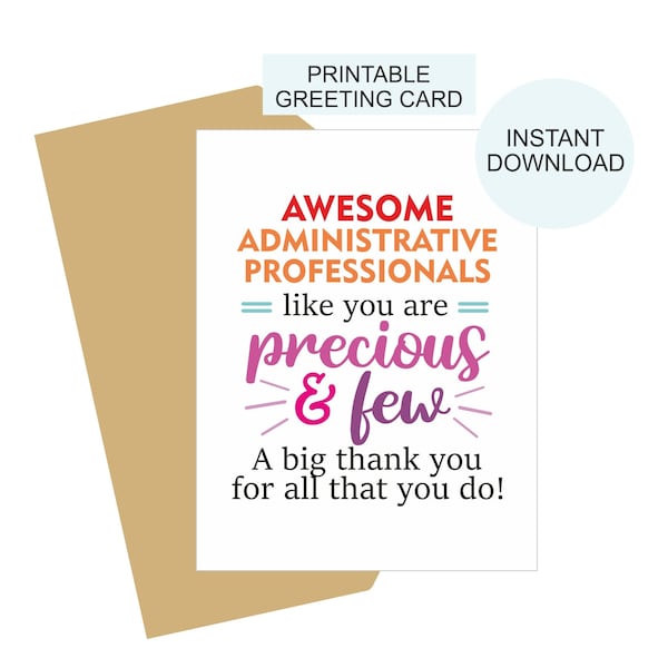 Administrative Professional Day Card - Etsy