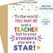 Teacher Star Card Printable / Teacher Appreciation Card / Teacher Thank ...