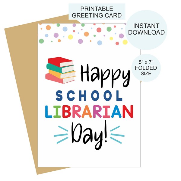 Librarian Card - Etsy