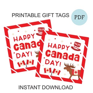 Canada Day Gift Tags Printable / Happy Canada Day Tags / Canada Day Tag ...