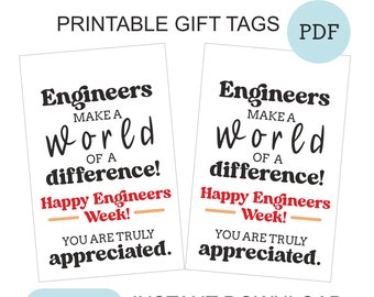 Printable Engineers Week Gift Tags Printable / Engineer Week Gifts ...