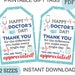 Doctor's Day Tags Printable / Doctor's Day Appreciation Tags / Doctor ...