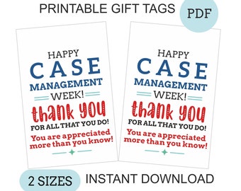 Case Management Week Tag Printable / Case Management Week Thank You ...