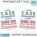 Case Manager Appreciation Tag Printable / Case Management Week Gift Tag ...