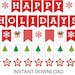 Happy Holidays Banner Printable / Holiday Banner / Happy Holiday Banner ...