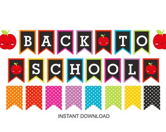 Welcome Back to School Banner Printable / Back to School | Etsy