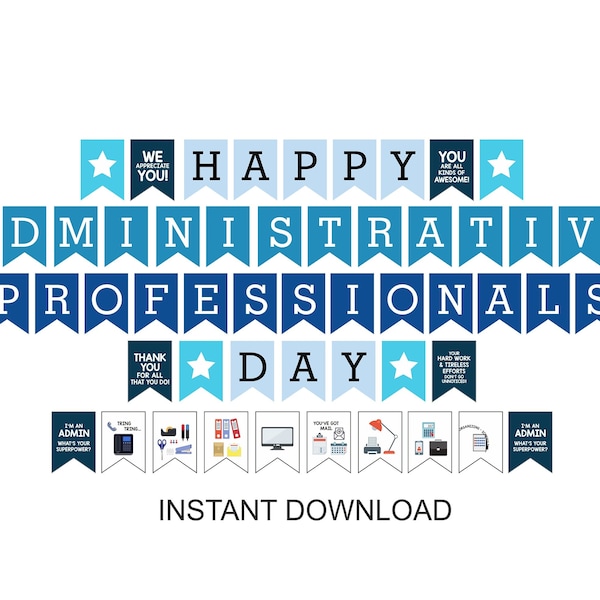 Happy Administrative Professional Day Banner Printable - Etsy