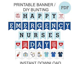 Emergency Nurses Week Banner Printable / Emergency Nurse Week Banner ...