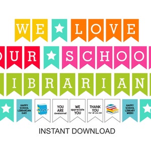 School Librarian Banner Printable / School Librarian Day Banner ...