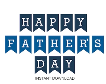 Father's Day Banner Printable / Printable Father's Day Banner / Happy ...