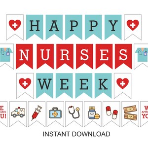 Nurses Week Banner Printable / Nurse Banner Printable / PDF - Etsy