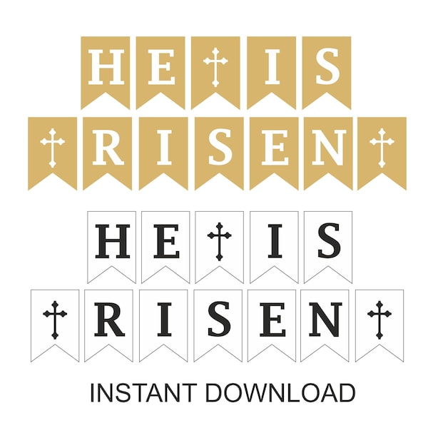 He is Risen Banner - Etsy