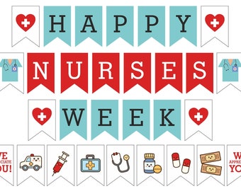 Printable Happy Nurses Week Banner / Printable Happy Nurse Week Banner ...