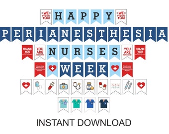 Printable Nurse Week Banner / Nurse Week Decorations / Nurses Week ...