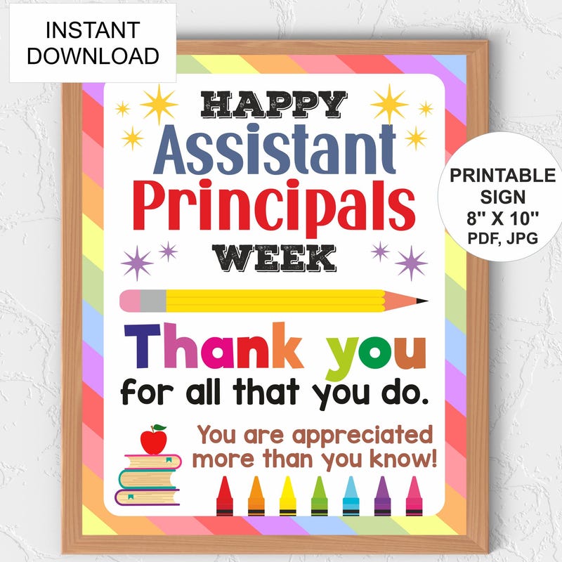 Happy Principals Day Banner - Etsy