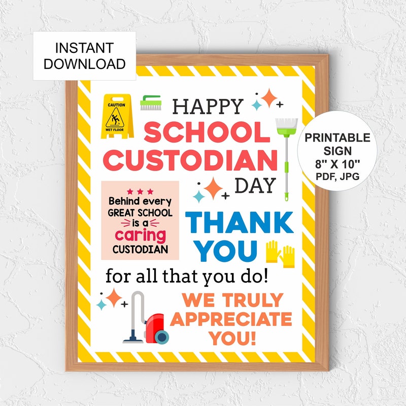 Custodian Appreciation Card - Etsy