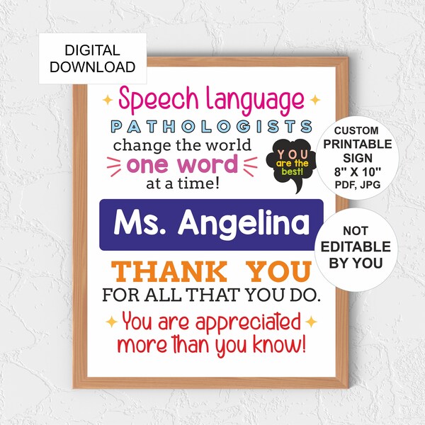 Speech Language Pathologist - Etsy