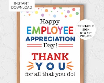 Team Appreciation Sign Printable / Team Thank You Sign / Employee ...