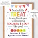 Teacher and Staff Appreciation Week Treat Sign Printable / Teachers and ...