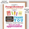 Paraprofessional Coffee Gift Tag Printable / Paraprofessional Coffee ...