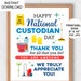 Custodian Day Sign Printable / Custodian Appreciation Sign / Custodian ...