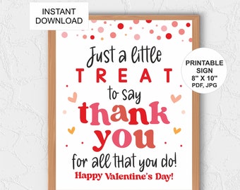 Valentine's Day Appreciation Sign, Valentine's Day Thank You Sign ...