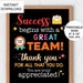 Team Appreciation Sign Printable / Team Thank You Sign / Employee ...