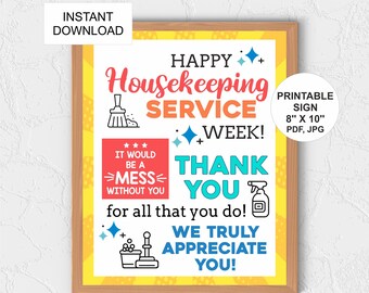 Printable Housekeeping Signs