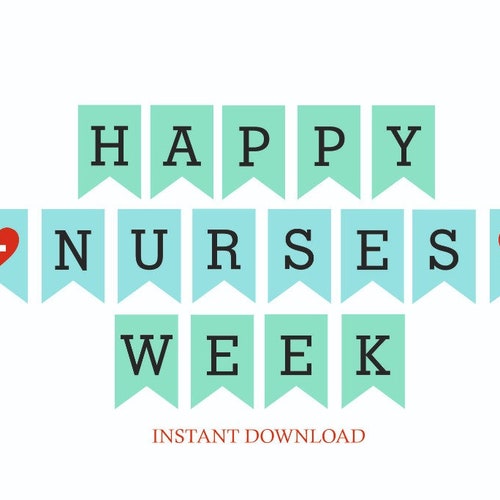 Nurses Week Banner Printable / Nurse Week Banner Printable / | Etsy
